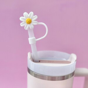 Straw Tumbler Flower | Daisy Cup Straw Cover | Silicone Cup Accessory ...