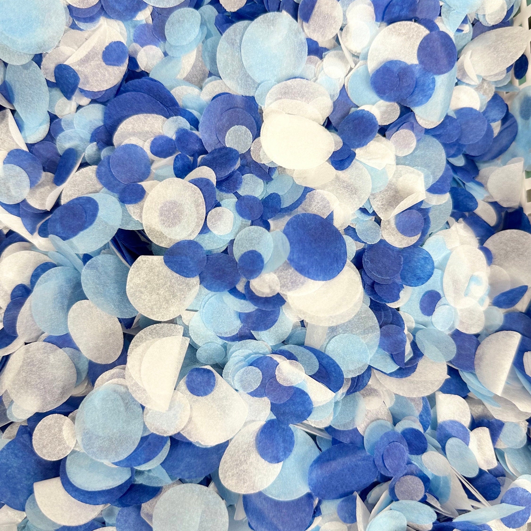 White Navy Blue Wedding Confetti Pale Blue & Navy - Etsy