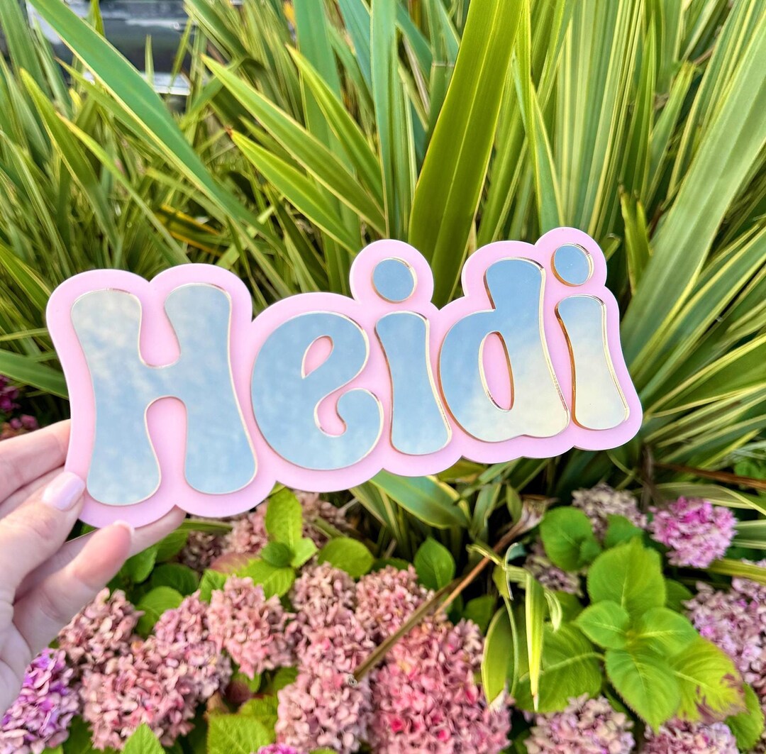 Personalised 3D Acrylic Name Sign Custom Layered Wall Sign Retro Font ...