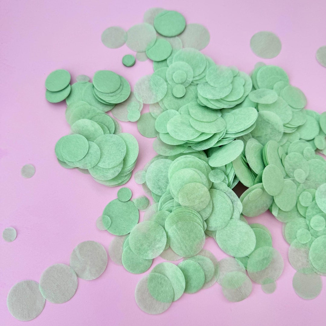 Sage Green Biodegradable Wedding Confetti | Light Pale Green Paper ...