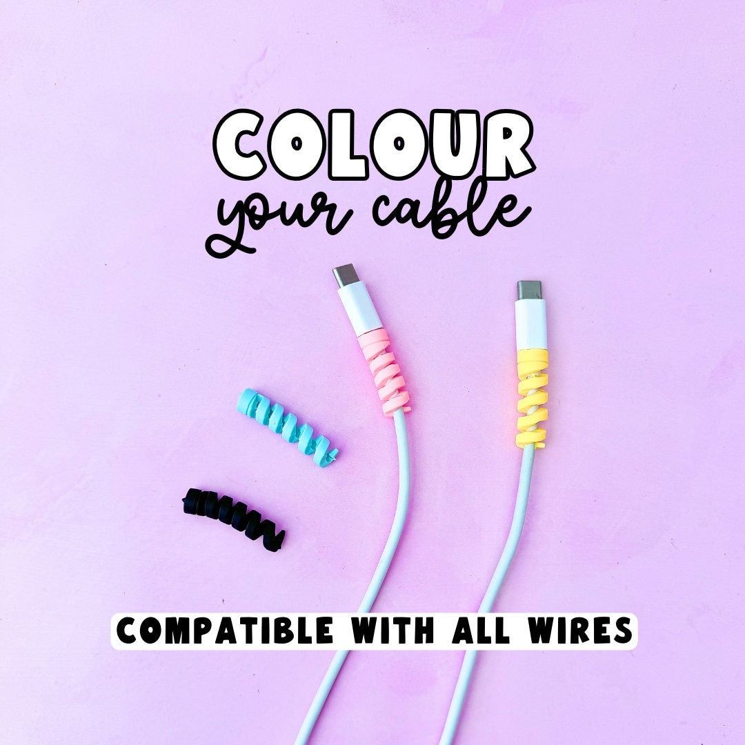 Phone Cable Protector | Cable Accessory | Colour Your Charging Cable ...