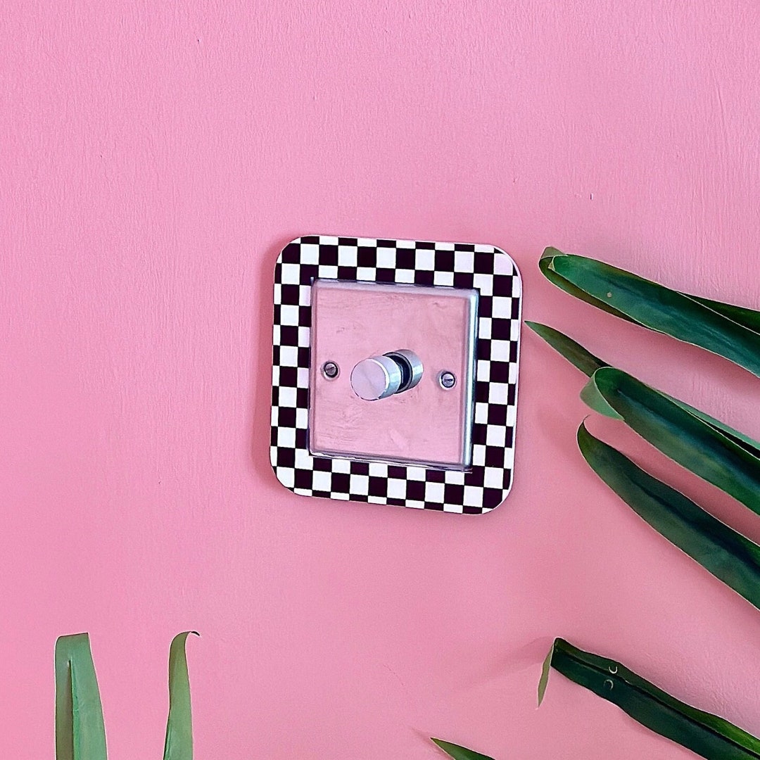 Light Switch Surround | Light Decor | Room Decor | Monochrome Light ...