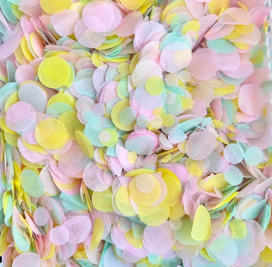 Pastel Rainbow Biodegradable Wedding Confetti | Paper Circle Confetti ...