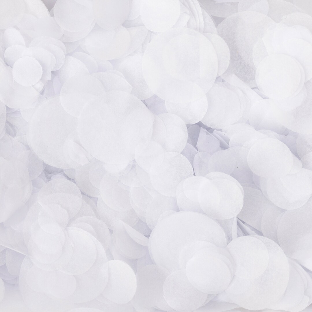 White Biodegradable Wedding Confetti | Paper Circle Confetti | Throwing ...