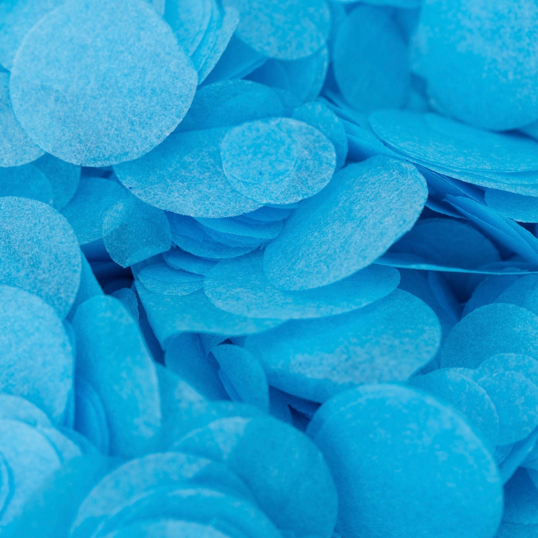 Vibrant Blue Biodegradable Wedding Confetti | Bright Blue Paper Circle ...