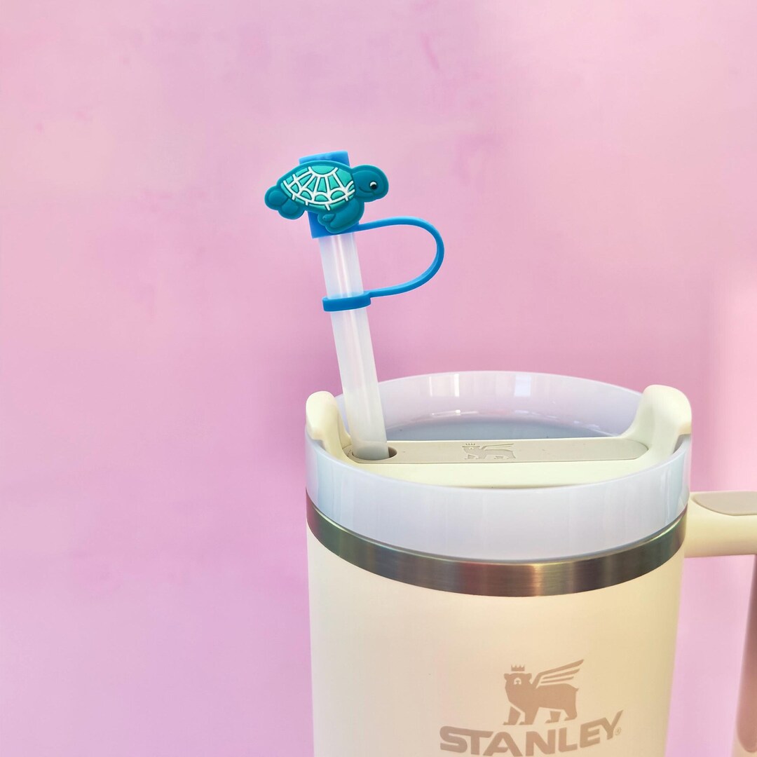 Straw Tumbler Turtle | Sea Turtle Straw Cover | Silicone Cup Accessory ...