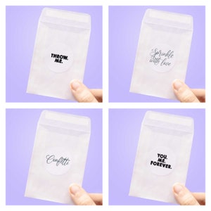 50 Guests Confetti Package | Wedding Confetti, Packets & Stickers ...