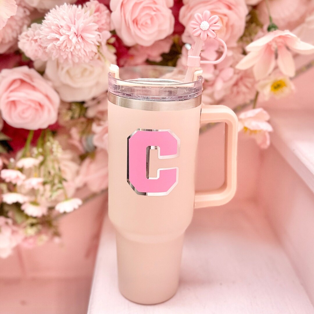 Letter Tumbler Vinyl Coloured Varsity Sticker Tumbler Accessories Cup ...