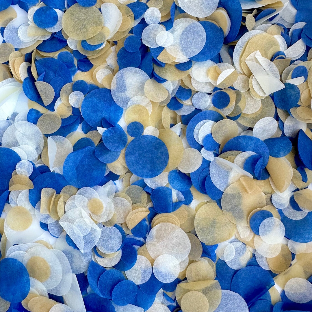 Navy Blue, Gold and White | Biodegradable Wedding Confetti | Paper ...