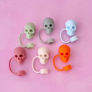 Straw Tumbler | Skull Straw Cover | Silicone Cup Accessory | Tumbler ...