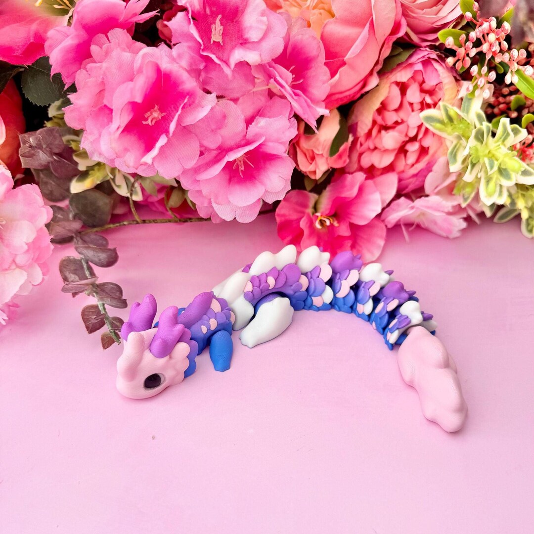 Fidget Dragon Kaida Dragon Figurine Cute Pretty Pink, White, Purple ...