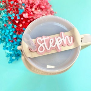 Personalised Tumbler Topper Cup Topper Name Personalised Mug Topper ...