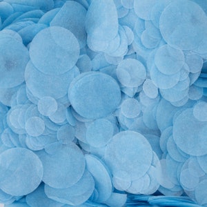 Blue Biodegradable Wedding Confetti | Light Blue Paper Circle Confetti ...