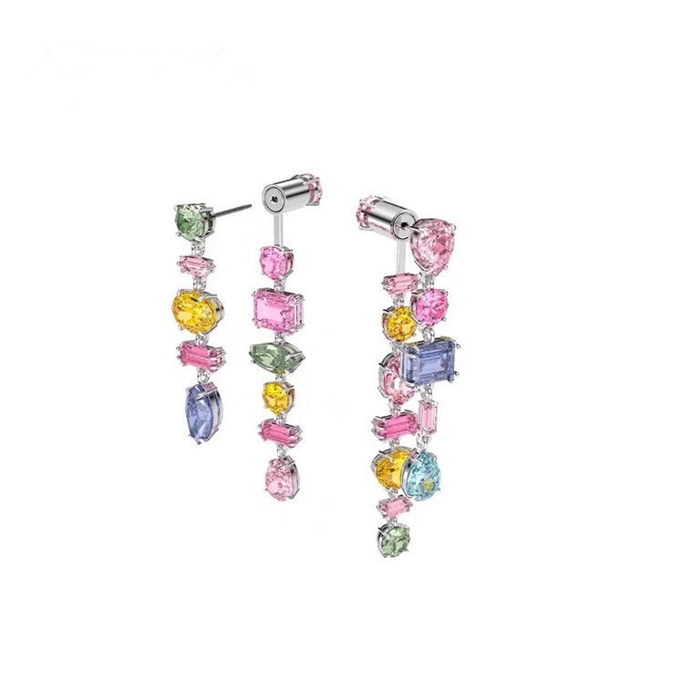 Multi Stone Earrings Colorful Earrings Rhinestone and - Etsy