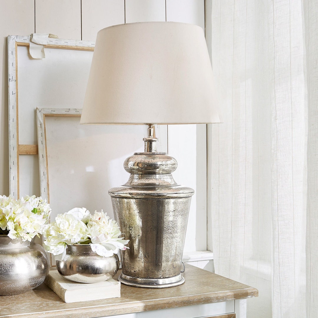 Table Lamp Raw Nickel Rustic Look Luxury Handcrafted Artware - Etsy