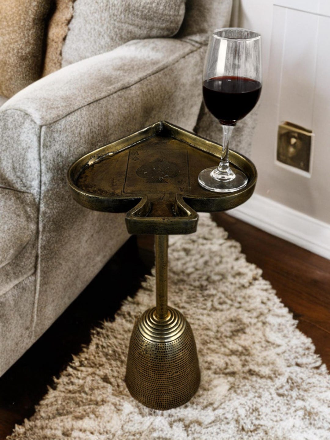 Ace of Spades Side Table: Gothic Metal Accent Table - Etsy