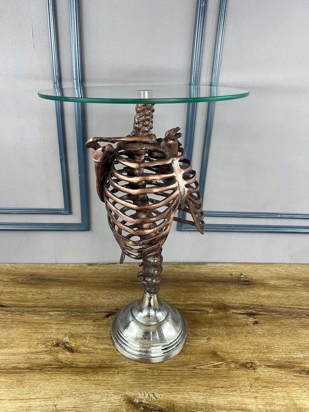 Gothic Skeleton Ribcage Side Table: Macabre Accent Decor - Etsy