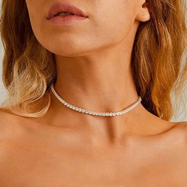 Tennis Chain Choker - Etsy