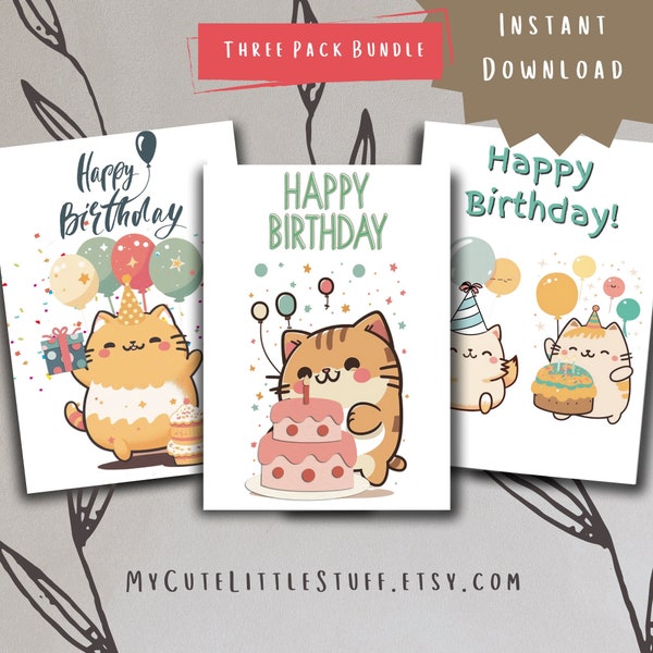 Cute Cat Card - Etsy
