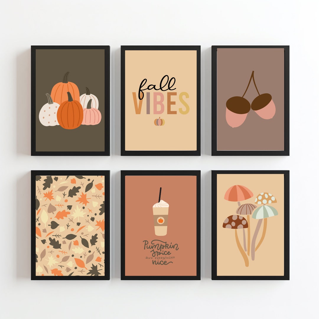 Cute Fall Decor, Pumpkin Spice Poster Cozy Aesthetics, Hygge Artwork - Etsy