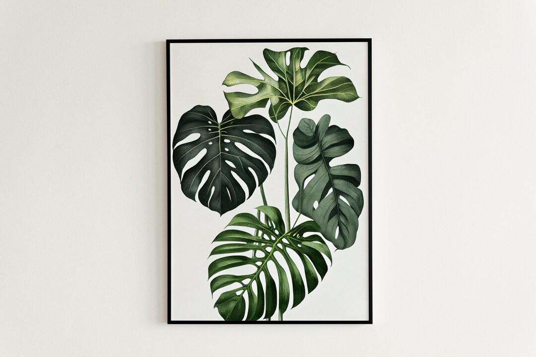 Monstera Leaves Assortment Digital Download Prints for - Etsy