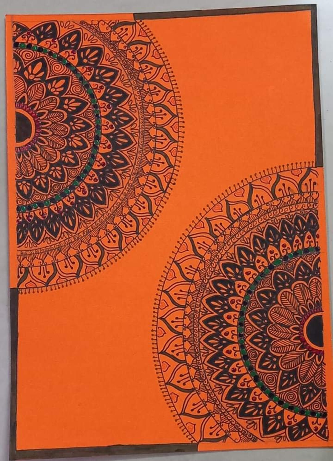 Hand Made Mandala Art Work for Wall Decor Made With Acrylic Colors ...
