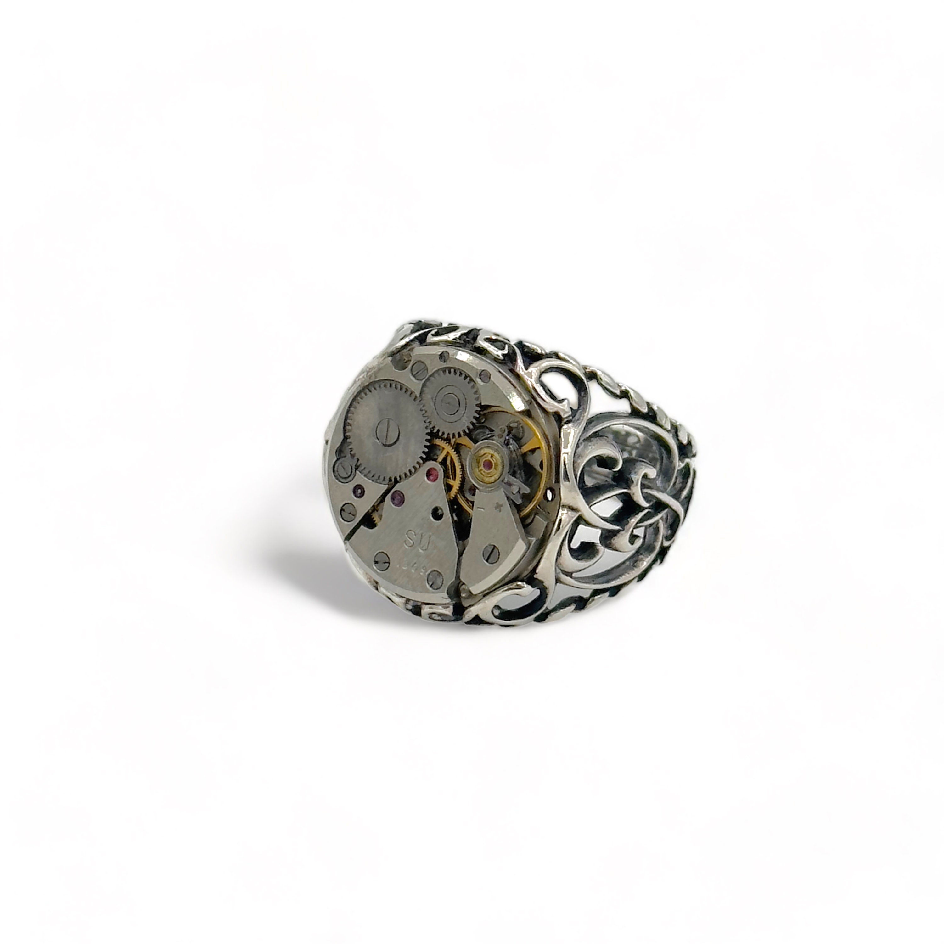 Gear Designed Ring for Men 925 Sterling Silver,silver Mechanical ...
