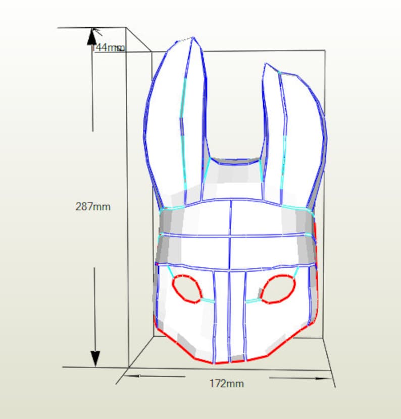 Huntress Mask Pepakura PDO Template - Etsy