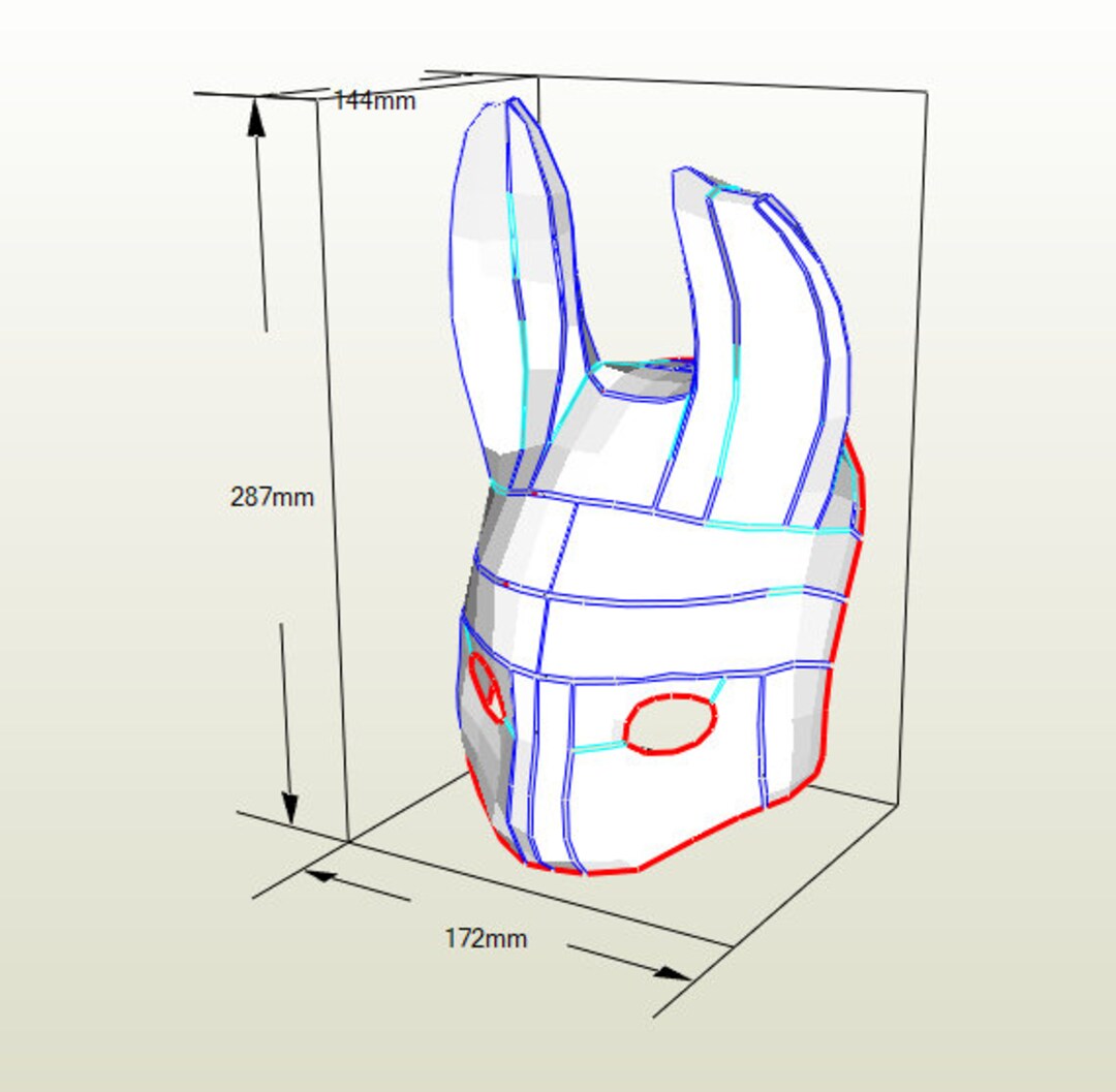 Huntress Mask Pepakura PDO Template - Etsy