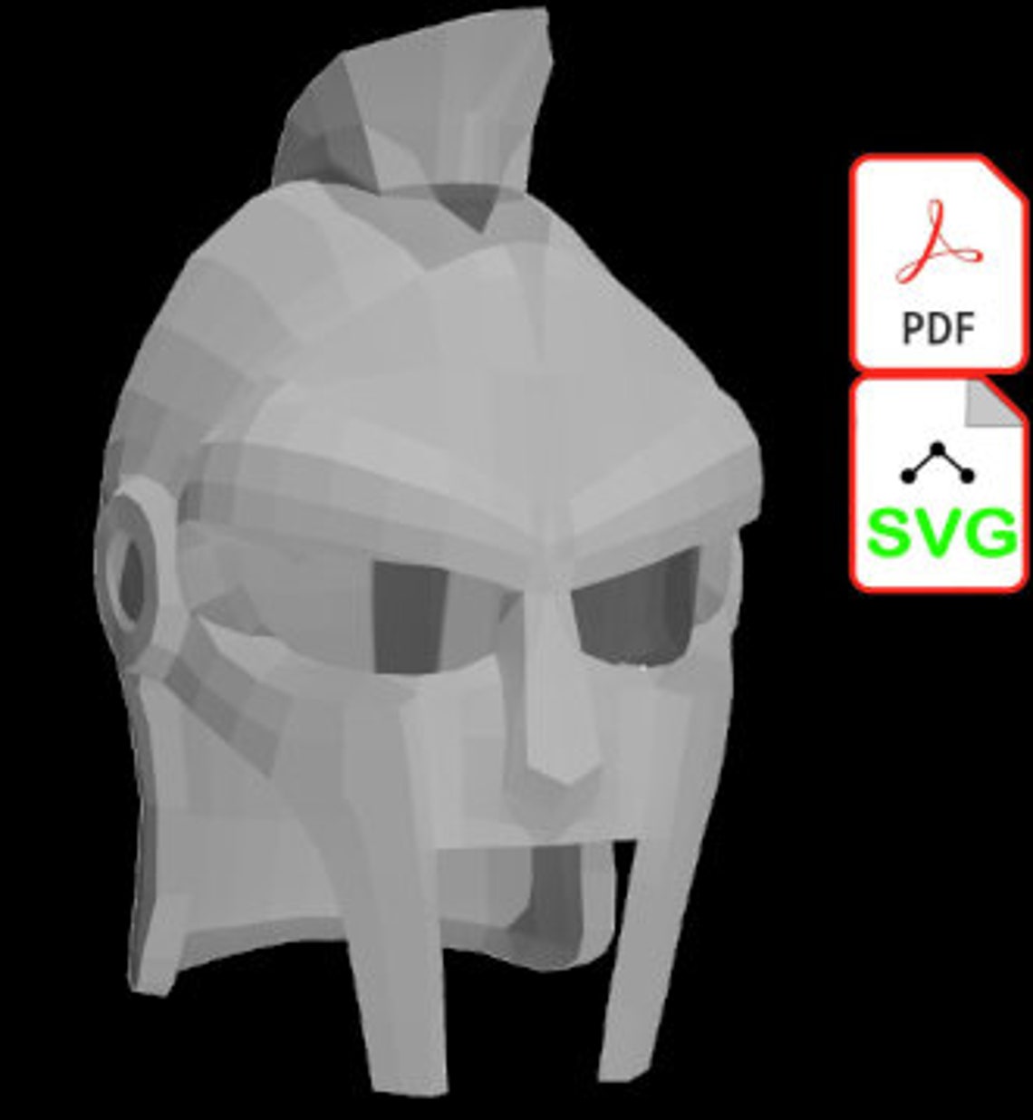 Gladiator Helmet Papercraft PDF/SVG Templates - Etsy