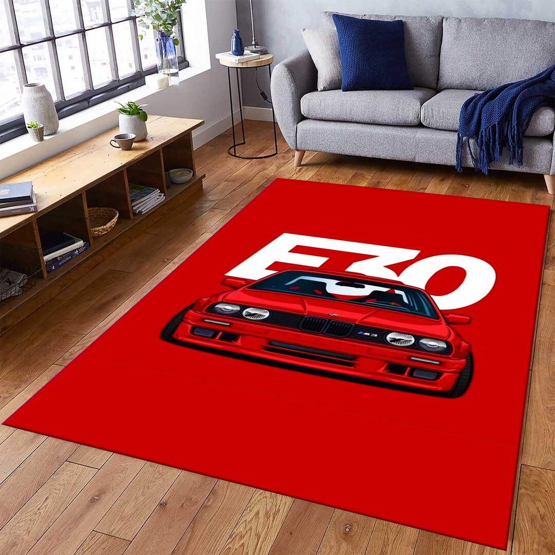 BMW E30 Red Car Rug Legend Race Car Carpet Speedy - Etsy