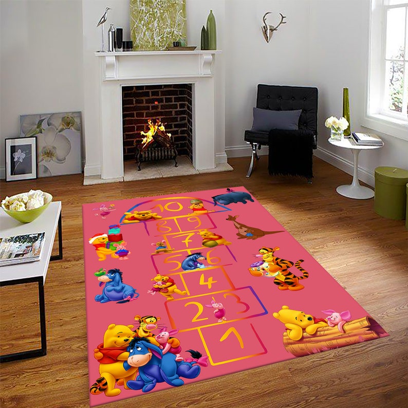 Cartoon Winnie the Pooh Area Rug Piglet Tiger Mat for - Etsy