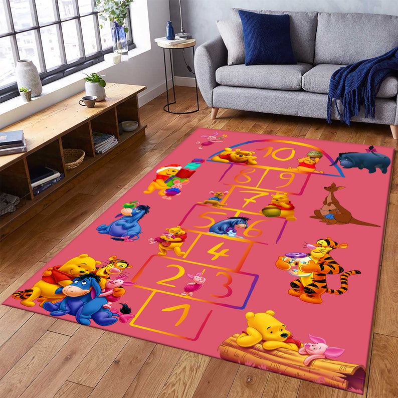 Cartoon Winnie the Pooh Area Rug Piglet Tiger Mat for - Etsy