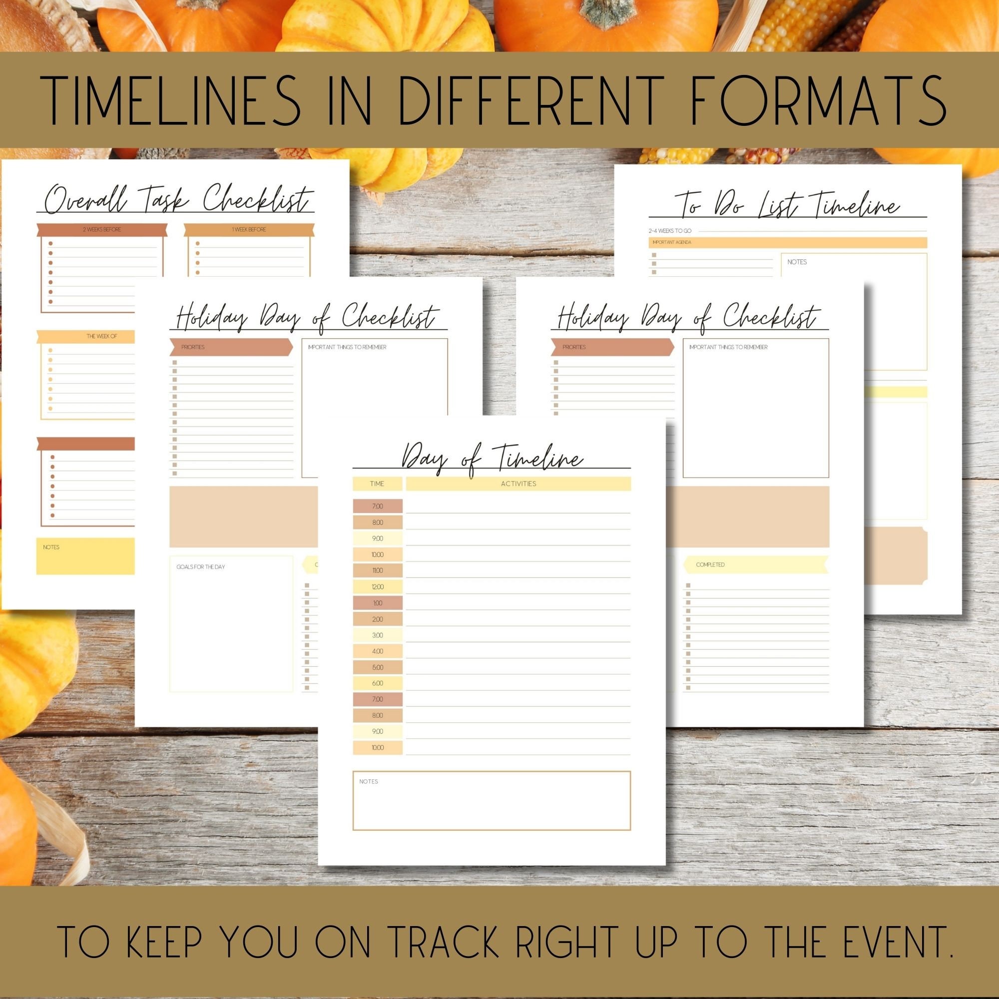 Thanksgiving Planner Printable, Holiday Event Planner Template ...