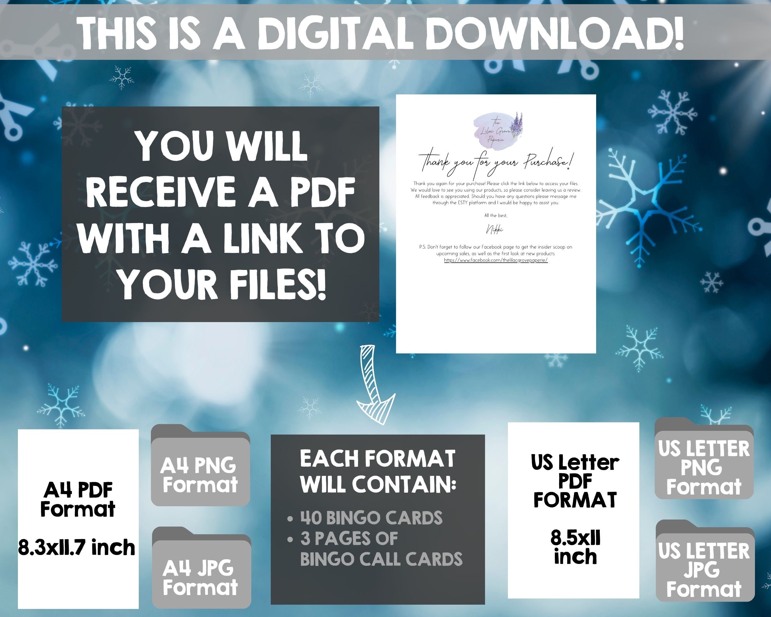 Winter Bingo Game | 40 Winter Themed Bingo Cards for Your Classroom ...