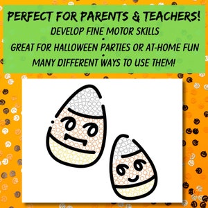 Halloween Fine Motor Activity Templates for Q-tip Painting, Crafting ...