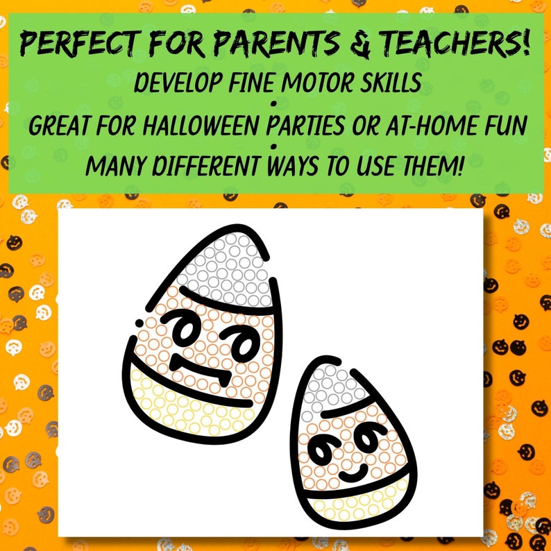 Halloween Fine Motor Activity Templates for Q-tip Painting, Crafting ...