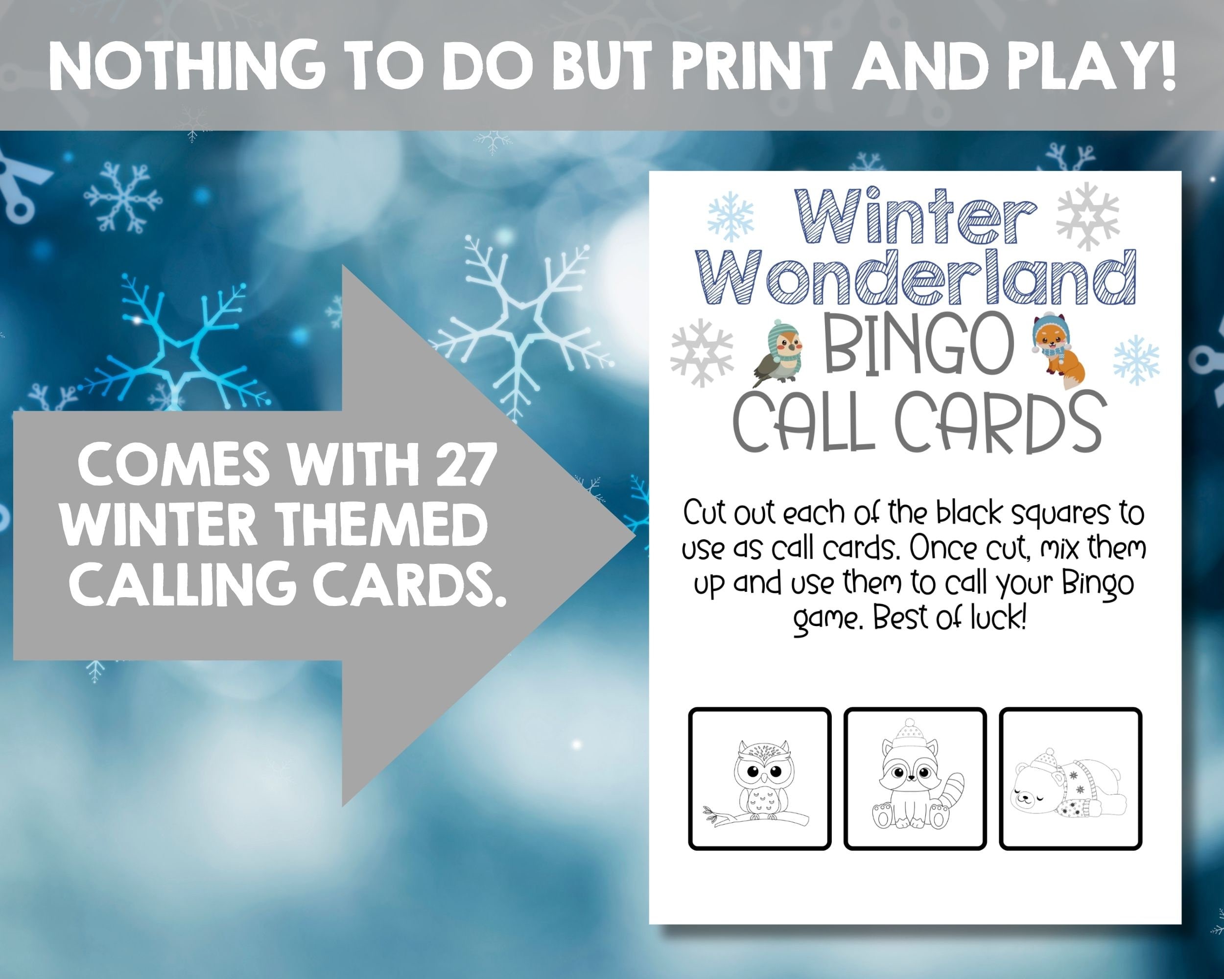 Winter Bingo Game | 40 Winter Themed Bingo Cards for Your Classroom ...