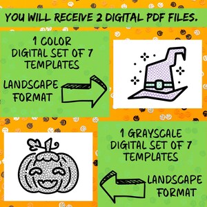 Halloween Fine Motor Activity Templates for Q-tip Painting, Crafting ...