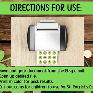 St. Patrick's Day Printable Leprechaun Gold 1-dollar Reward Coins ...
