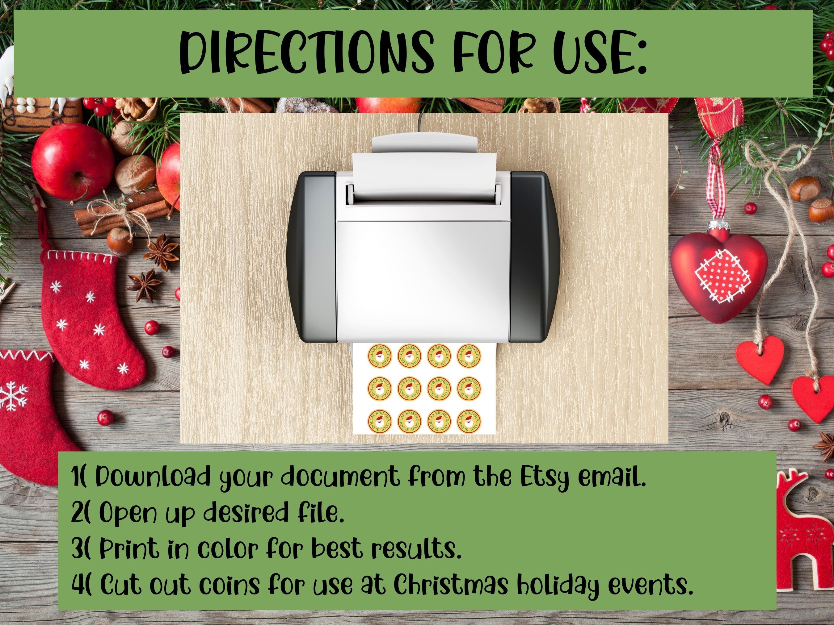 Printable Santa 1-dollar Gold Reward Coins | Christmas Holiday Family ...