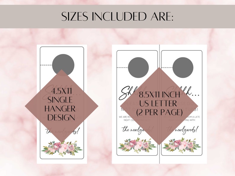 Printable Pink Floral Wedding Guest Door Sign for Destination - Etsy