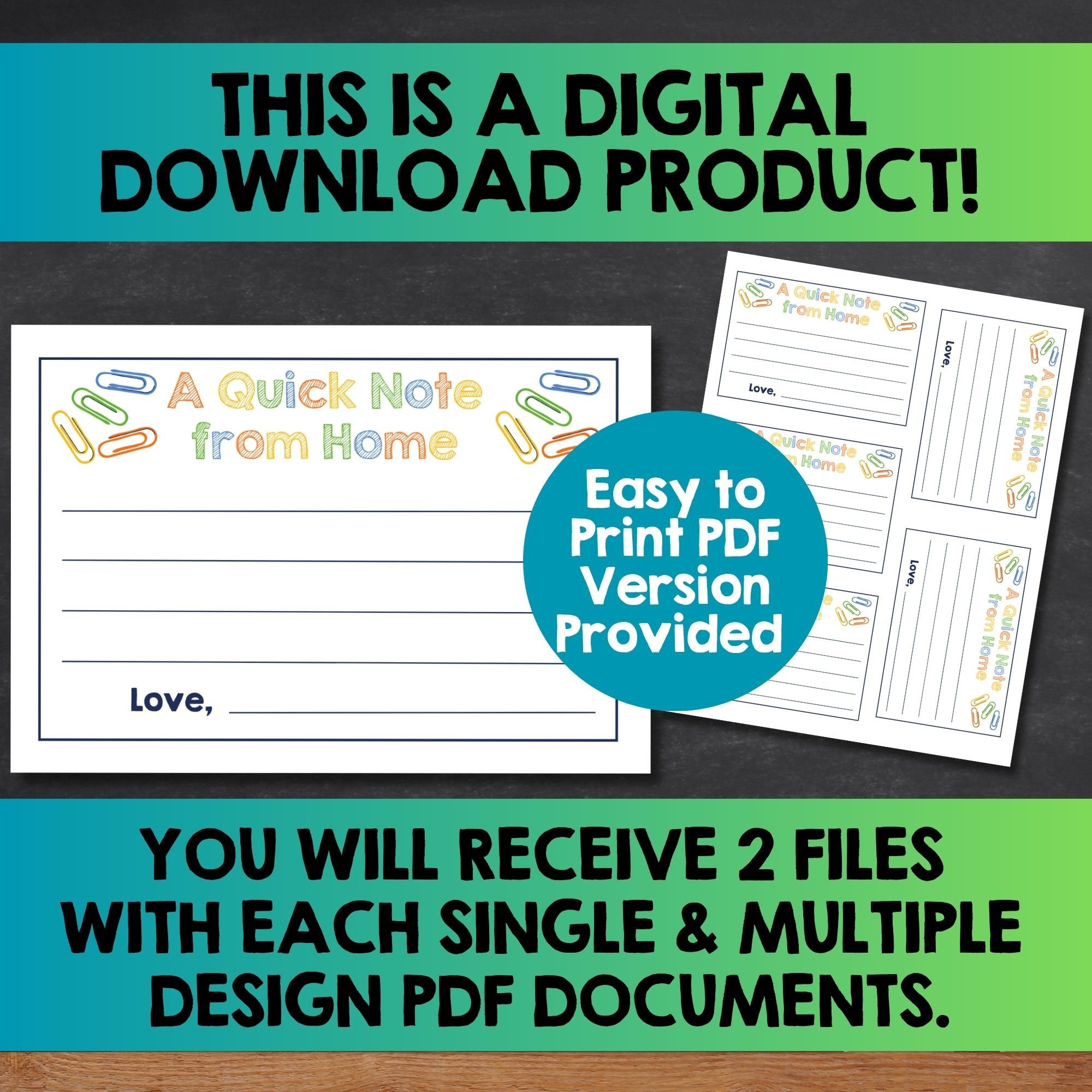 Printable Lunchbox Love Note Cards for School or Work | School Reminder ...