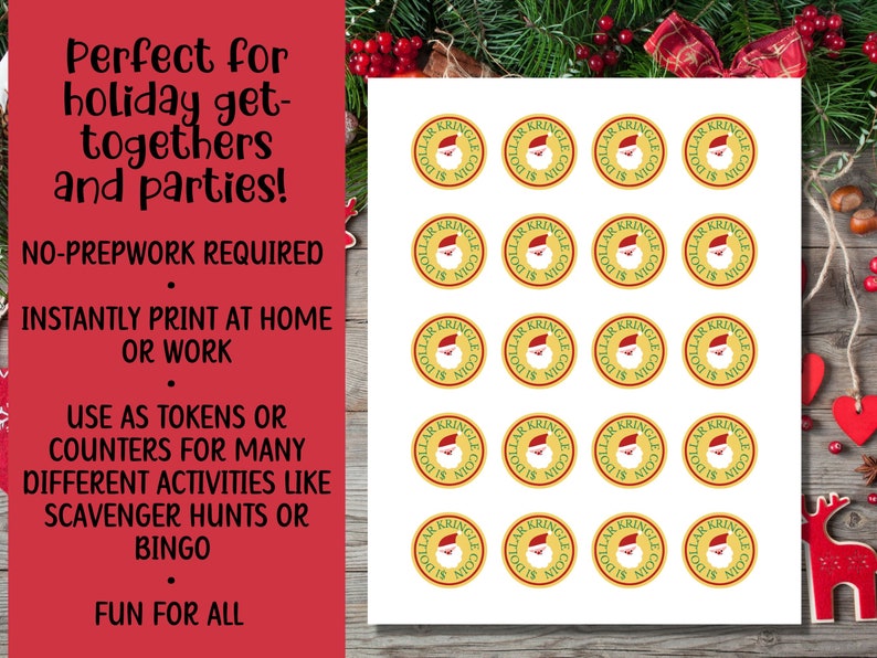 Printable Santa 1-dollar Gold Reward Coins | Christmas Holiday Family ...