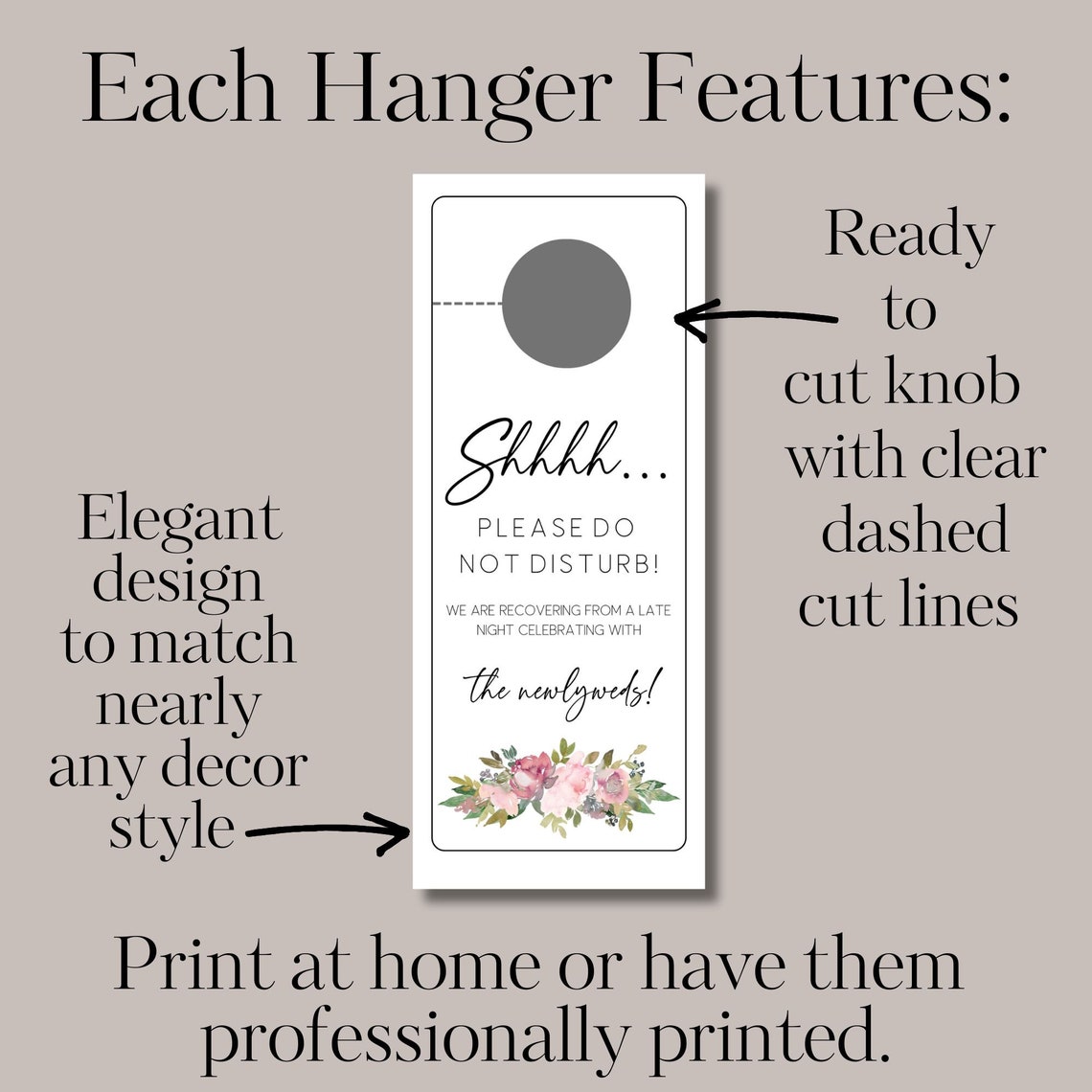 Printable Pink Floral Wedding Guest Door Sign for Destination Tropical ...