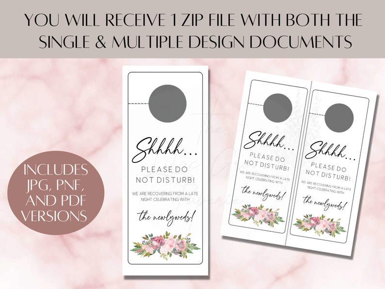 Printable Pink Floral Wedding Guest Door Sign for Destination - Etsy