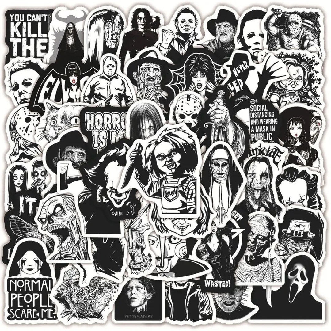 Horror Movie Stickers Skateboard Decals Notebook Stickers Teen Gift ...