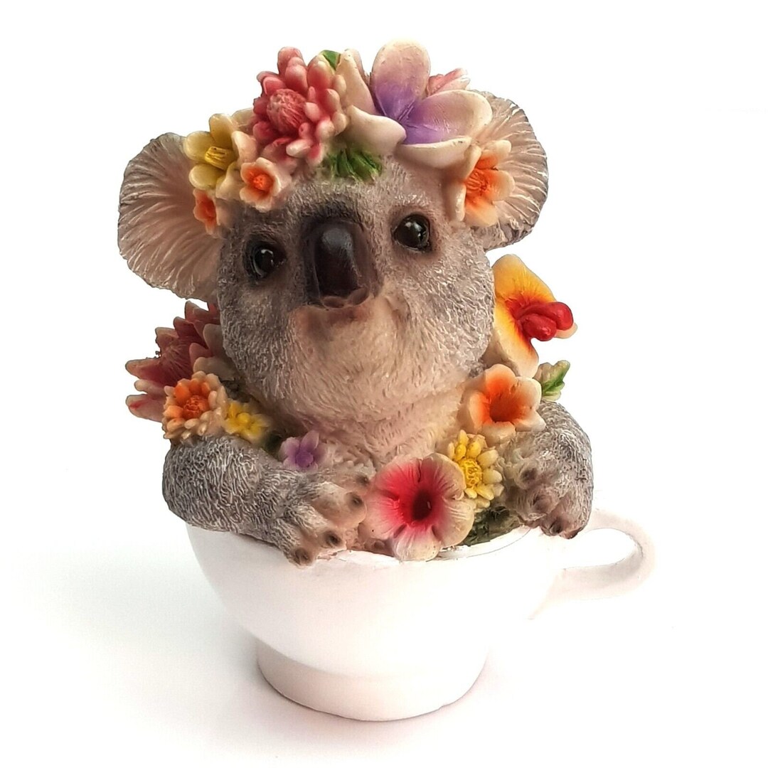 Koala Joey Teacup Garden Figurine Ornament Statue Sculpture - Etsy