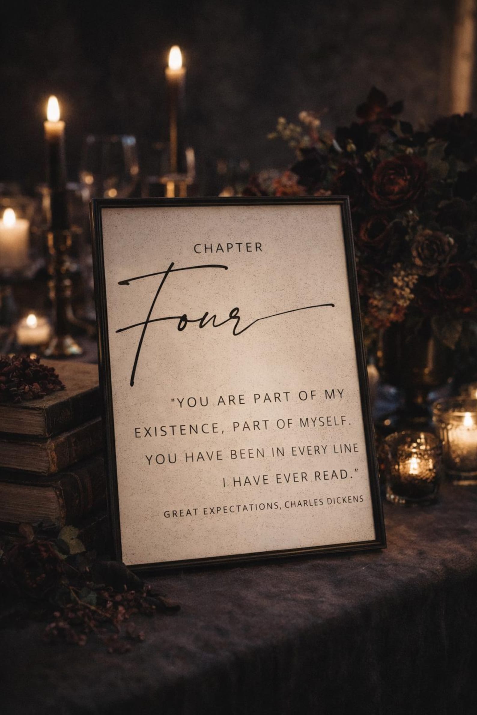 Literary Wedding Table Numbers – Custom Book Quotes (digital Download ...