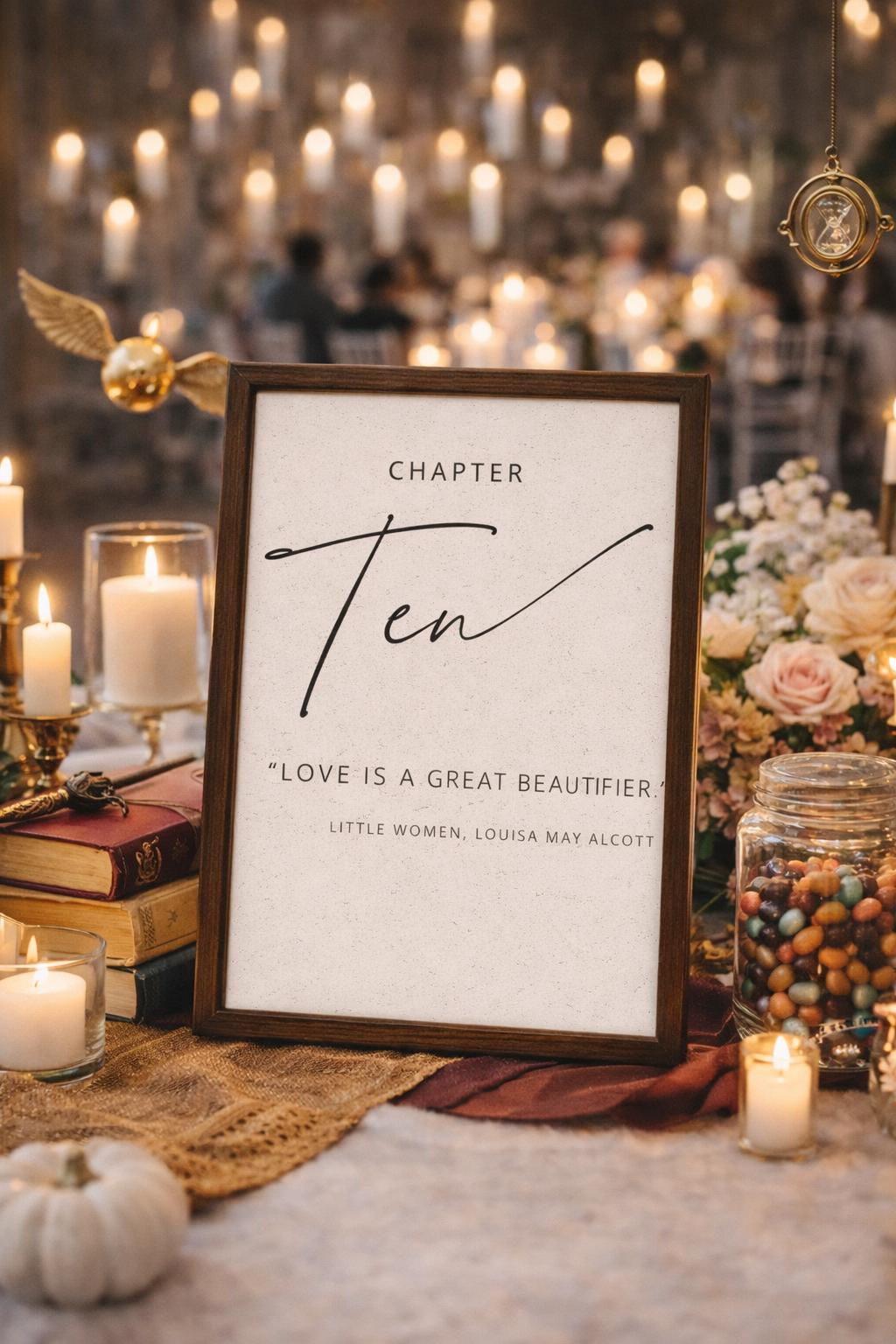 Literary Wedding Table Numbers – Custom Book Quotes (digital Download ...